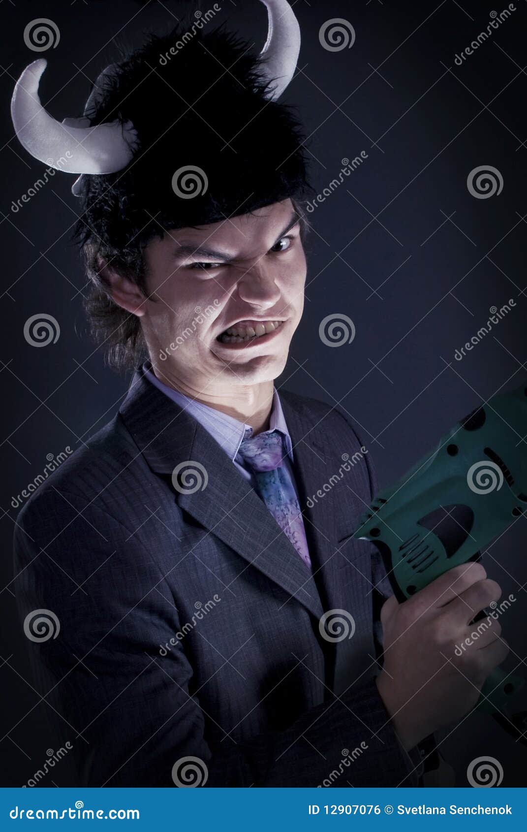 Evil man stock photo. Image of carnival, hand, mouth - 12907076