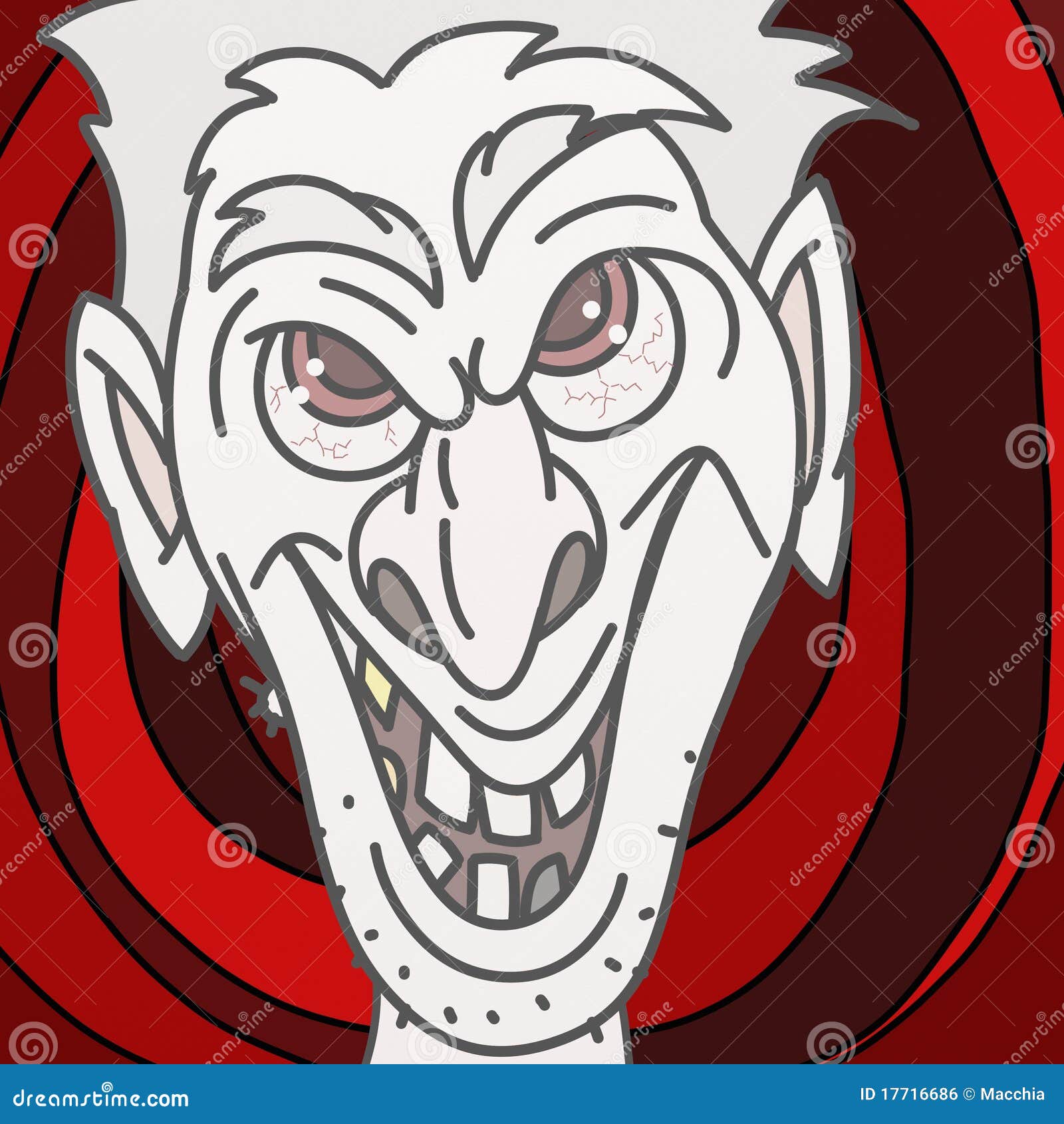 Evil man stock illustration. Illustration of eyes, toothless - 17716686
