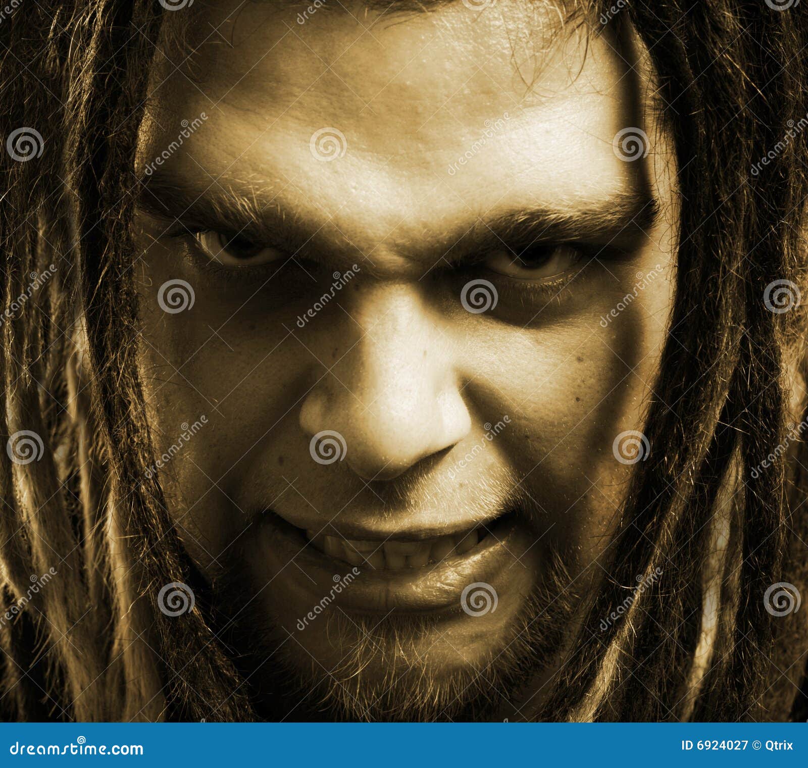 Evil man. stock image. Image of facial, close, dread, bizarre - 6924027