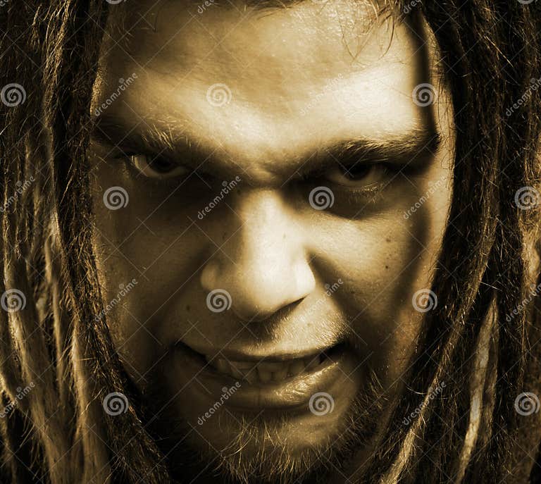 Evil man. stock image. Image of facial, close, dread, bizarre - 6924027