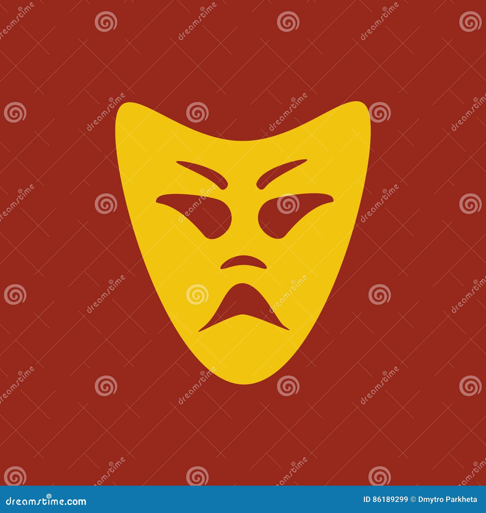 Evil Mask Vector Illustration | CartoonDealer.com #44772392