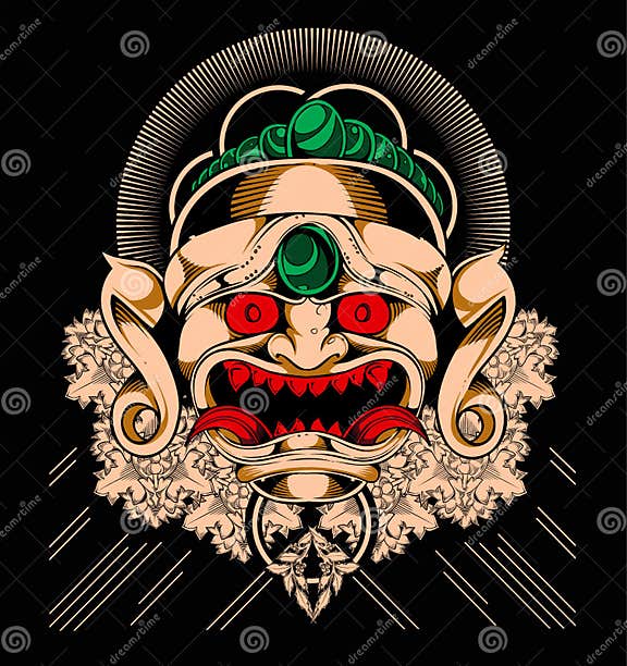 Evil mask stock vector. Illustration of evil, grunge - 88748901