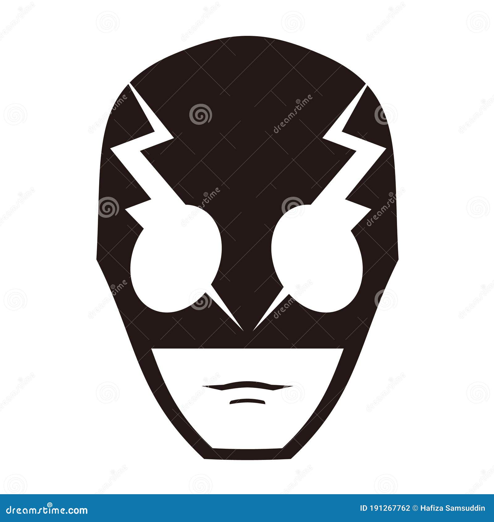 Evil Mask. Vector Illustration Decorative Design Stock Vector ...