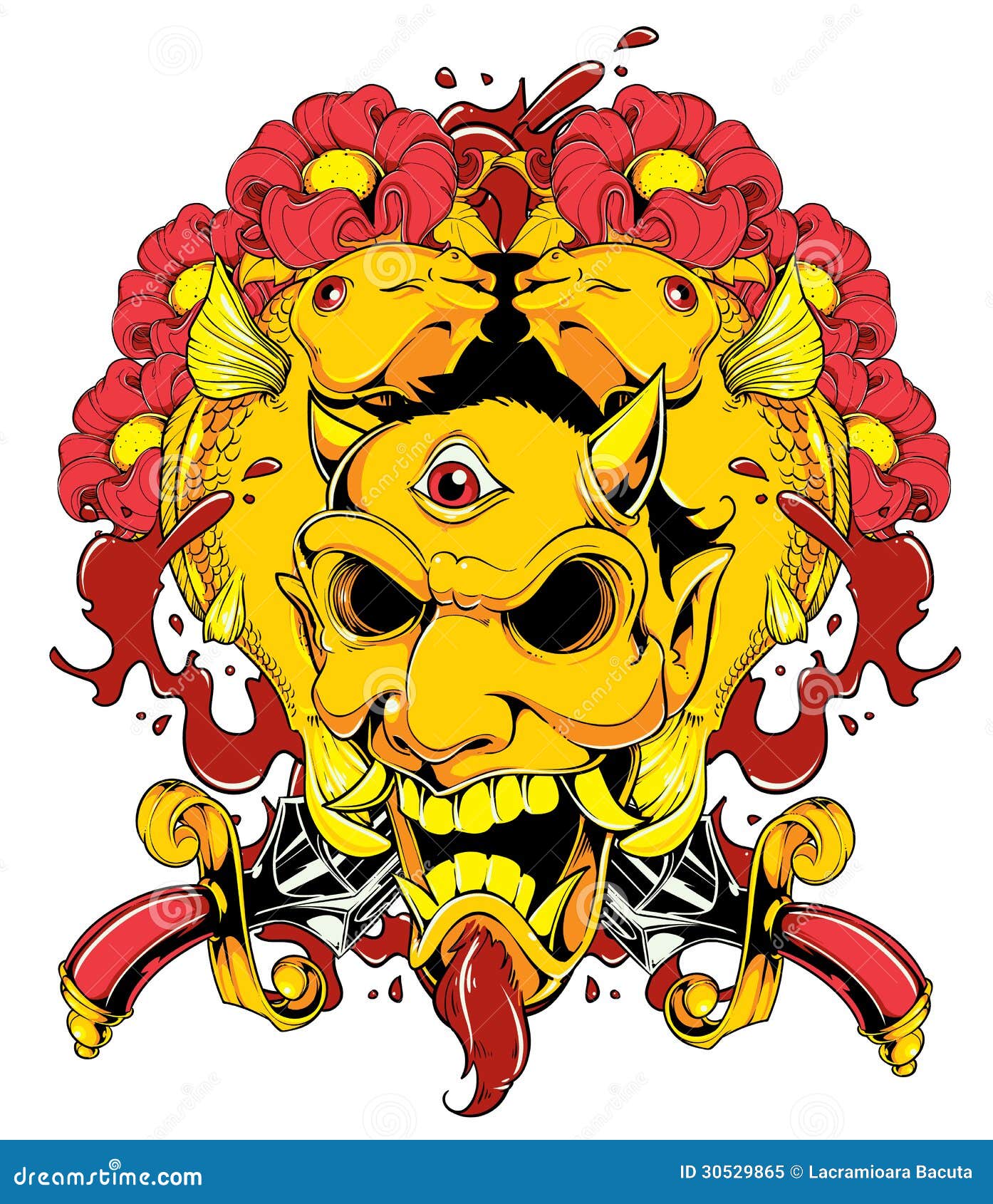 Evil mask stock vector. Illustration of dark, ghost, gothic - 30529865