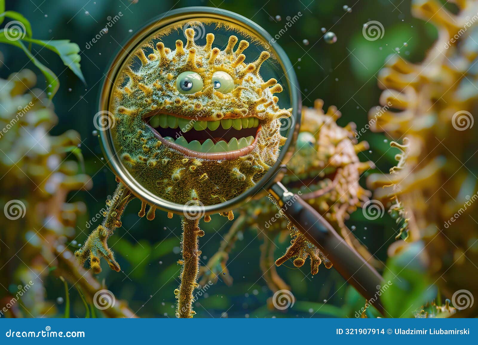 Evil Microbe Character. Cartoon Flu Disease Bacteria | CartoonDealer ...