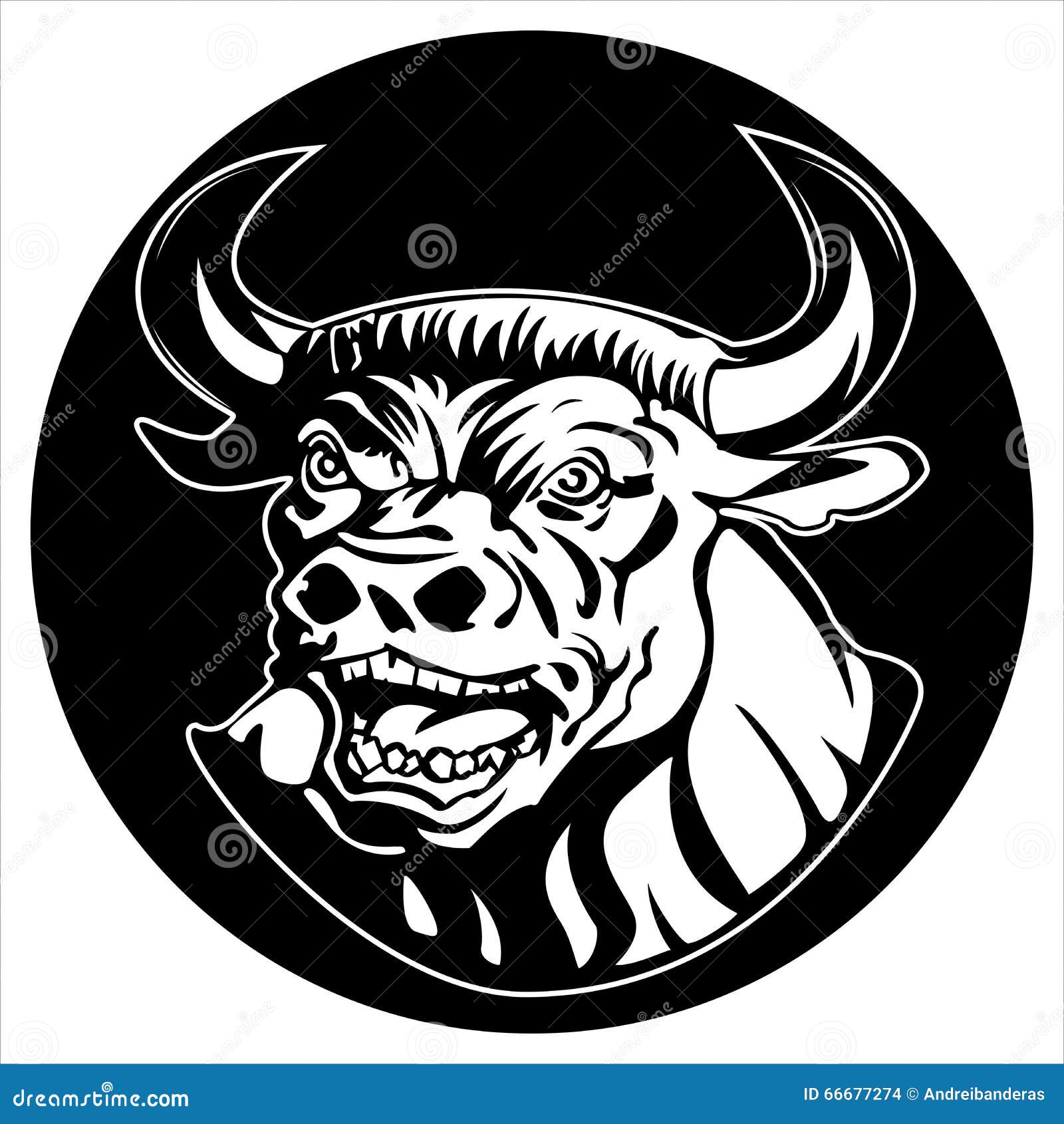 Evil Minotaur Stock Vector - Image: 66677274