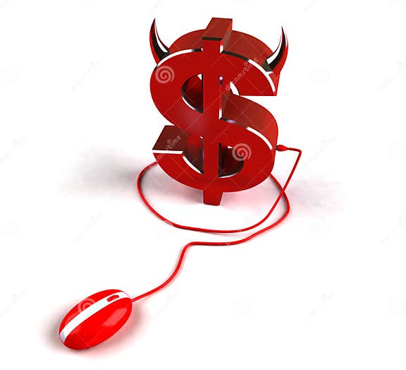 Evil money on line stock illustration. Illustration of income - 3663085