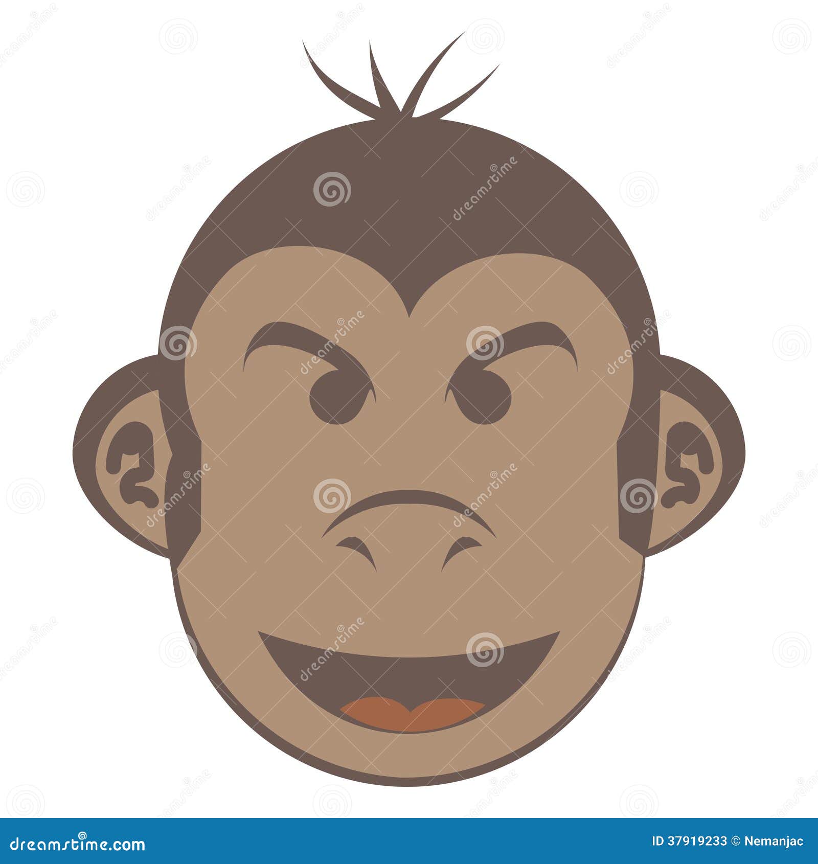 Evil Monkey Face Cartoon