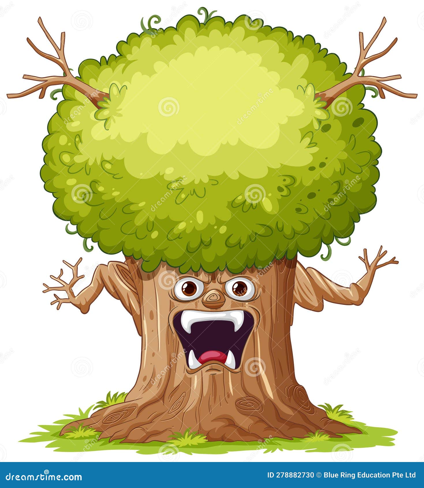 A Monster With A Tree And The Word Fire On It Stock Image ...