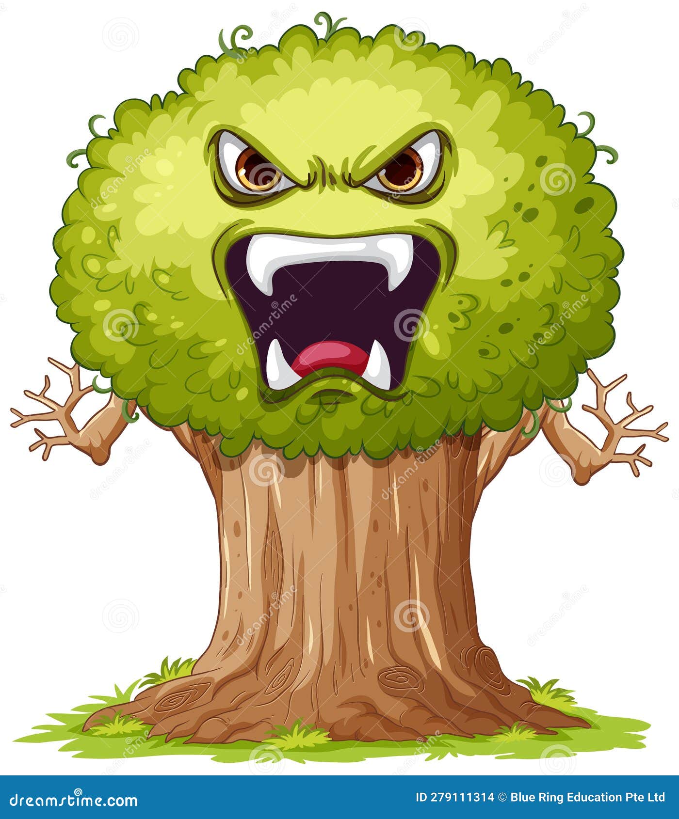 A Monster With A Tree And The Word Fire On It Stock Image ...