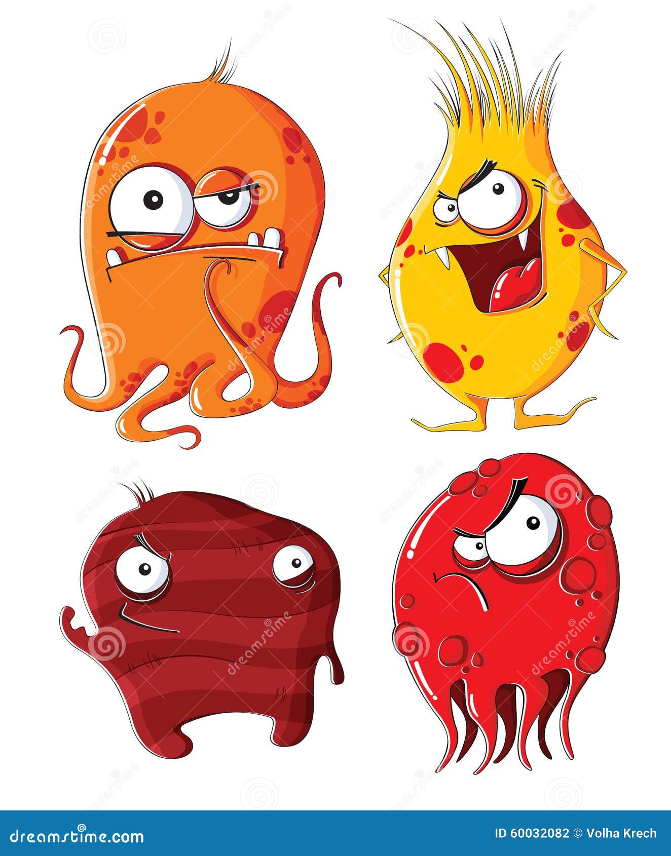 Evil monsters stock vector. Illustration of bacillus - 60032082