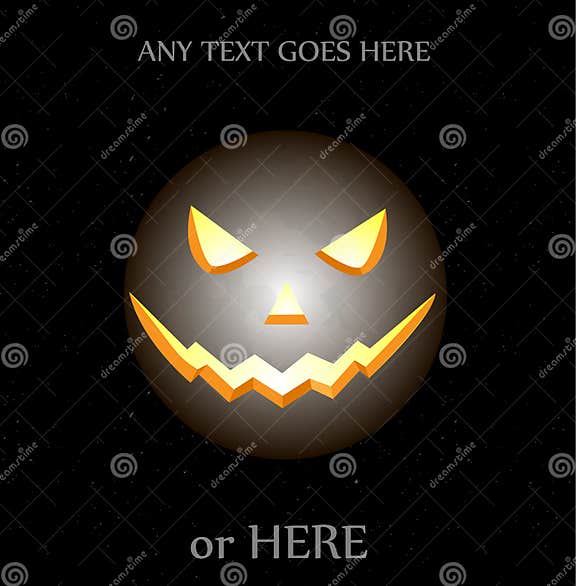 Evil Moon Halloween Vector Illustration Stock Vector - Illustration of ...