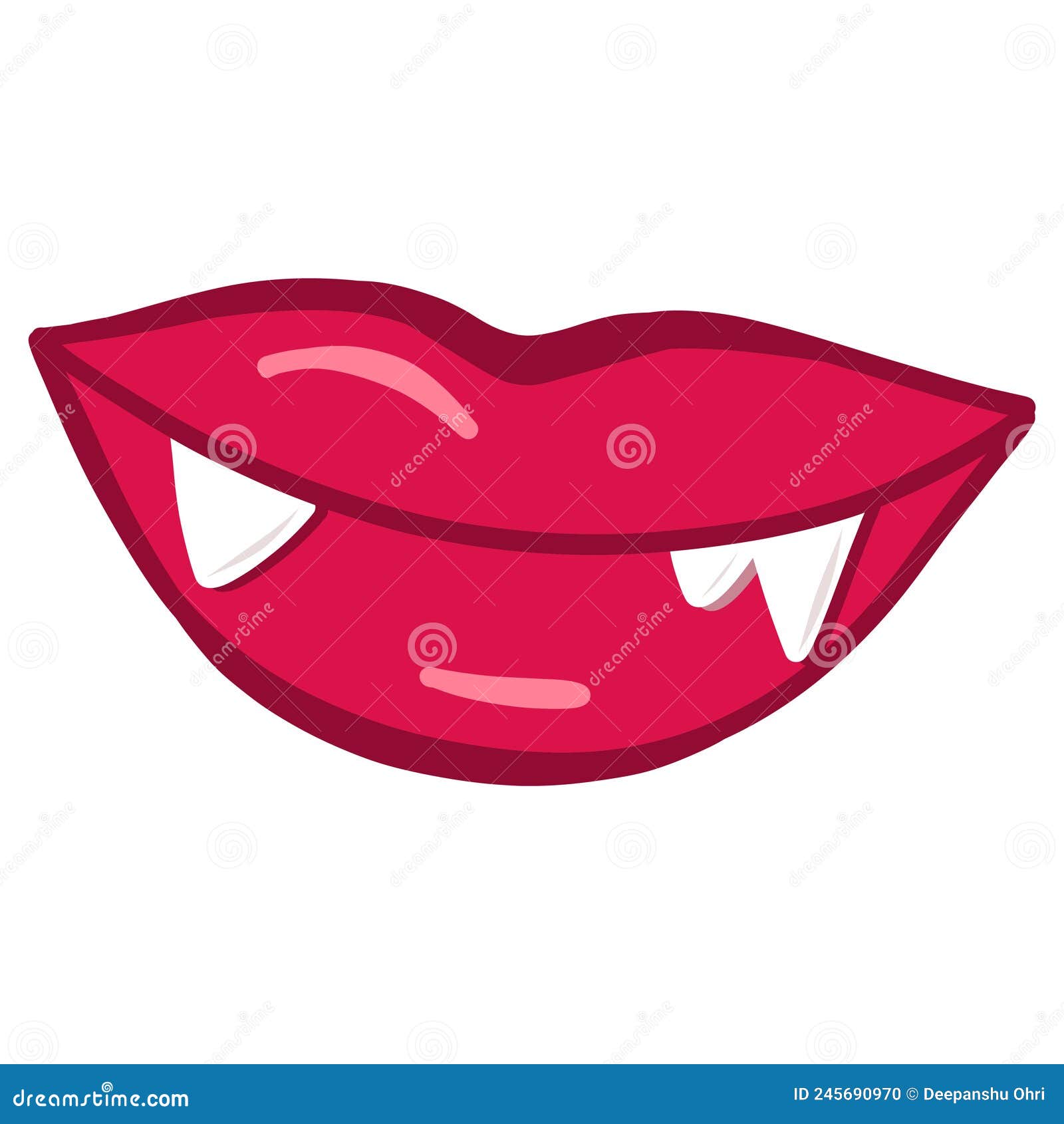 Evil Mouth Expression stock vector. Illustration of female - 245690970