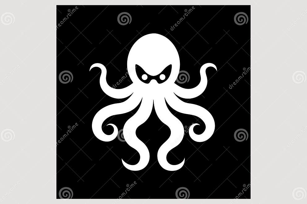 Evil Octopus Vector Illustrator Stock Vector - Illustration of menacing ...