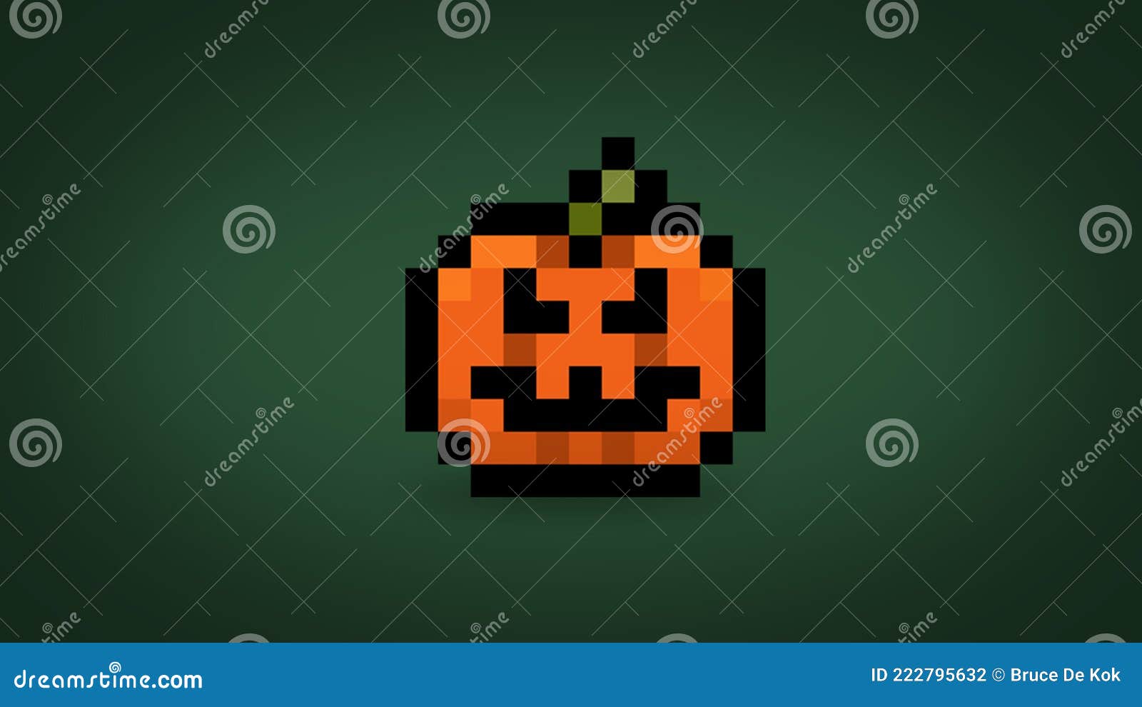 Evil Pixel Pumpkin Background - 4K Wallpaper Stock Illustration ...
