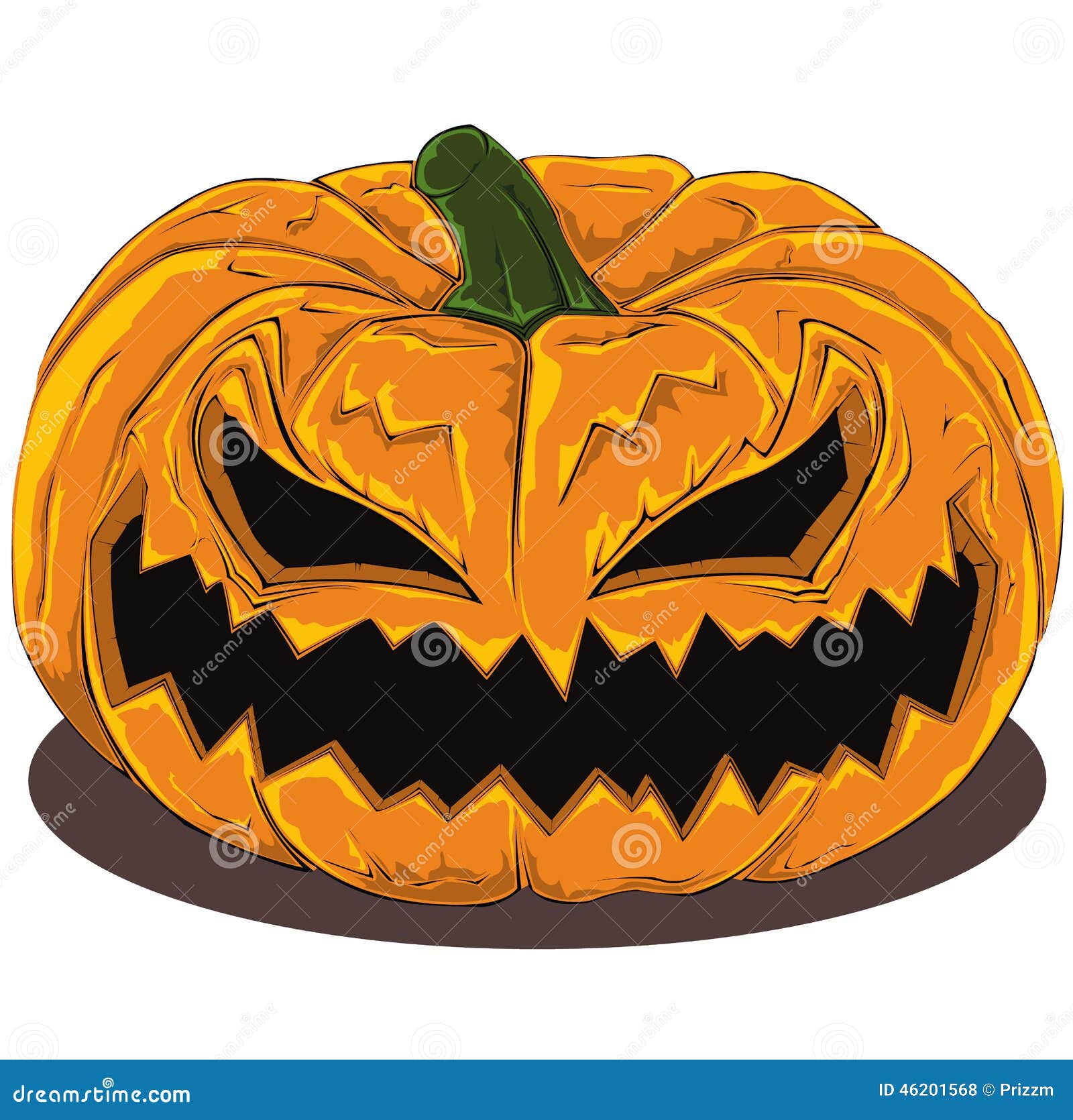 Evil Pumpkin stock vector. Illustration of pumpkin, clipart - 46201568