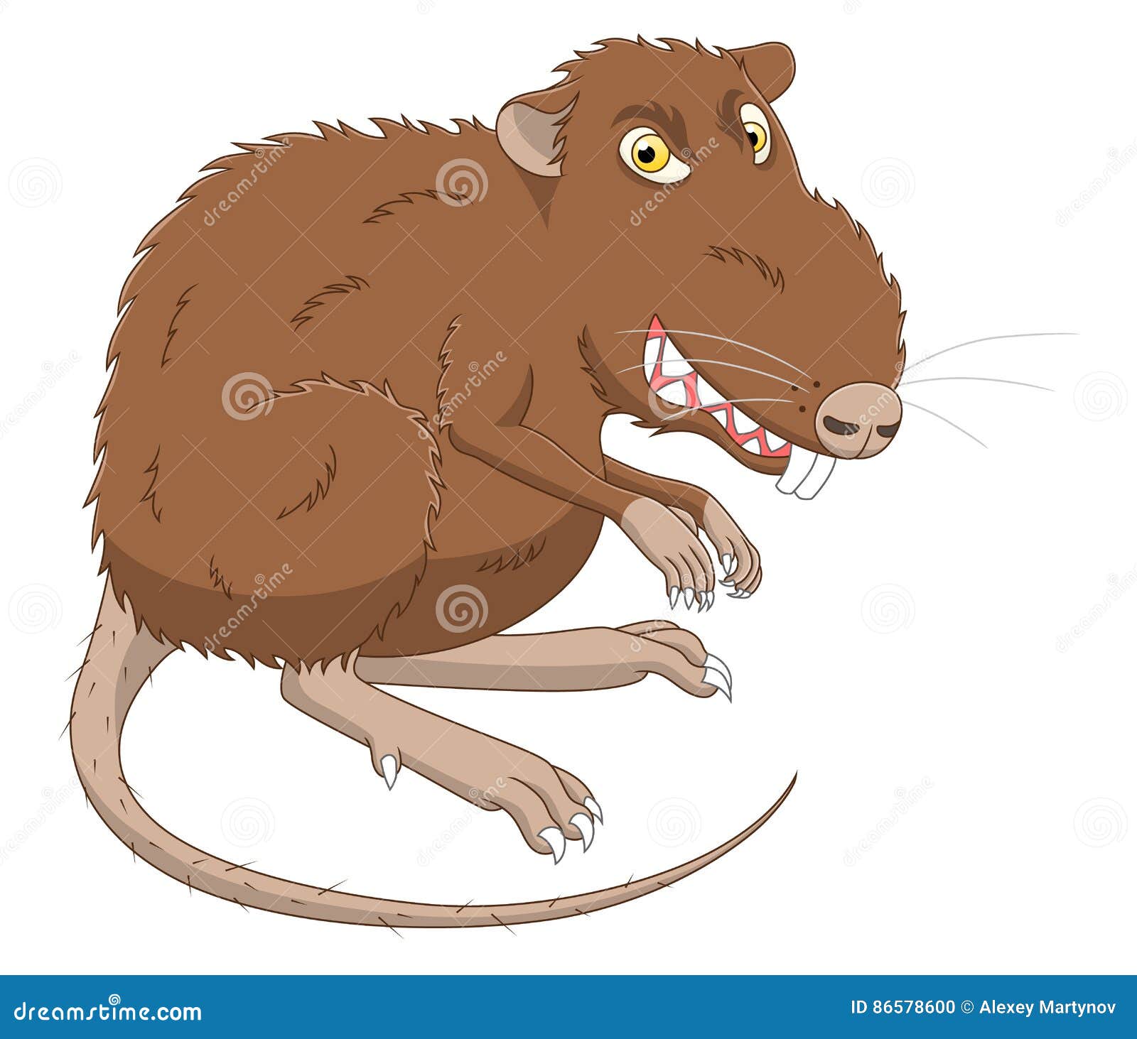 Evil rat stock vector. Illustration of evil, scary, vector - 86578600