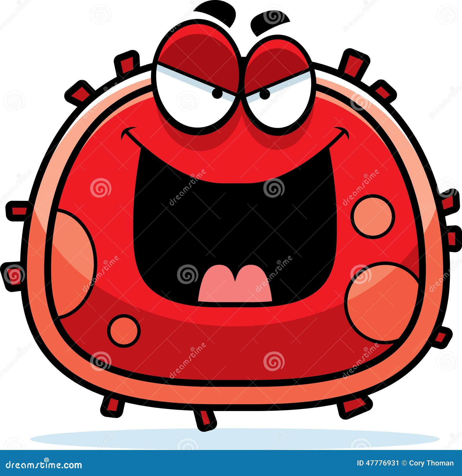 Evil Red Blood Cell stock vector. Illustration of body - 47776931