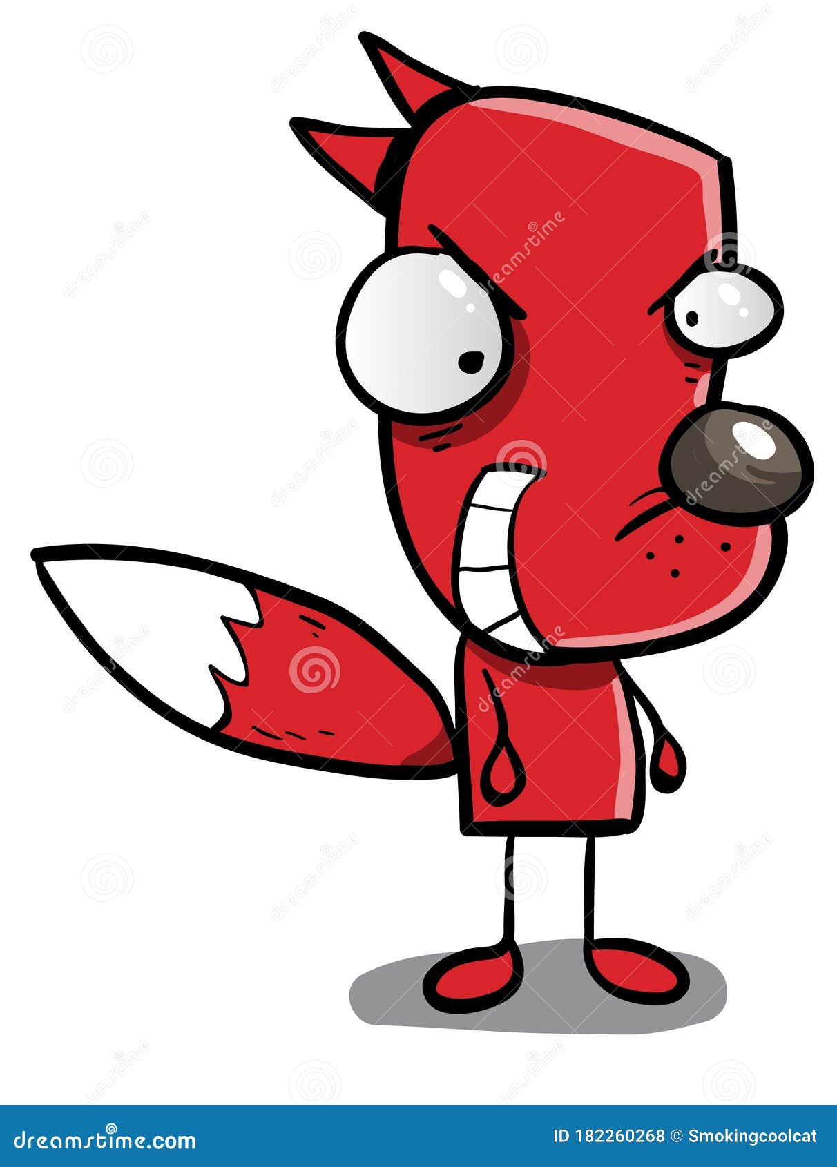 Evil red fox stock vector. Illustration of happy, planning - 182260268