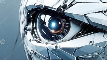 Evil Robot Eye, Concept of Bad Artificial Intelligence Stock Illustration - Illustration of ...