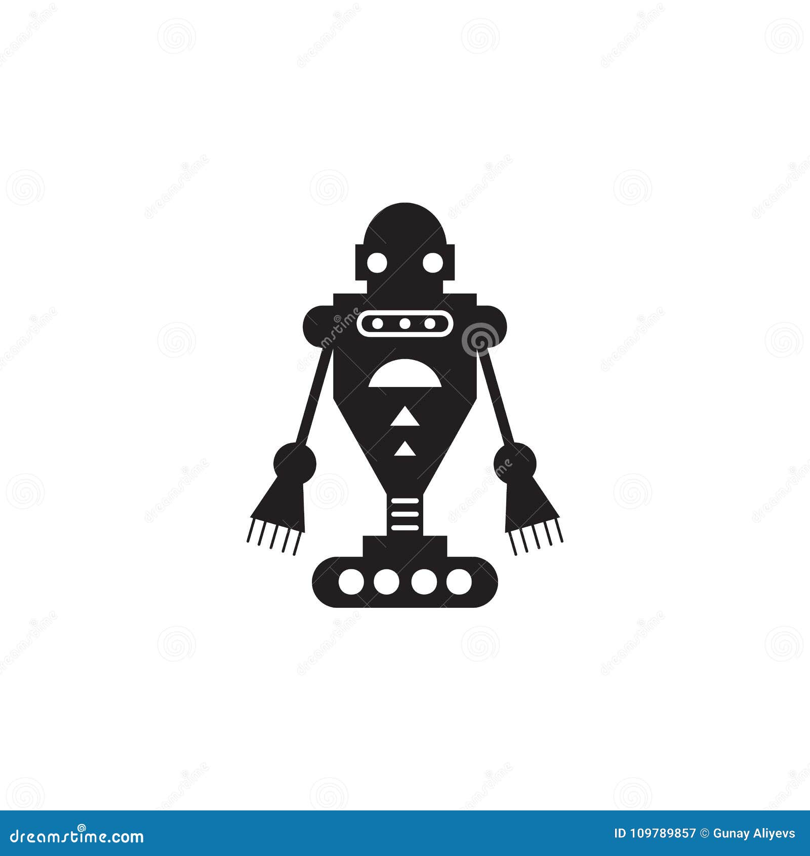 Evil Robot Icon. Element Of Robots For Advertising Signs, Mobile ...