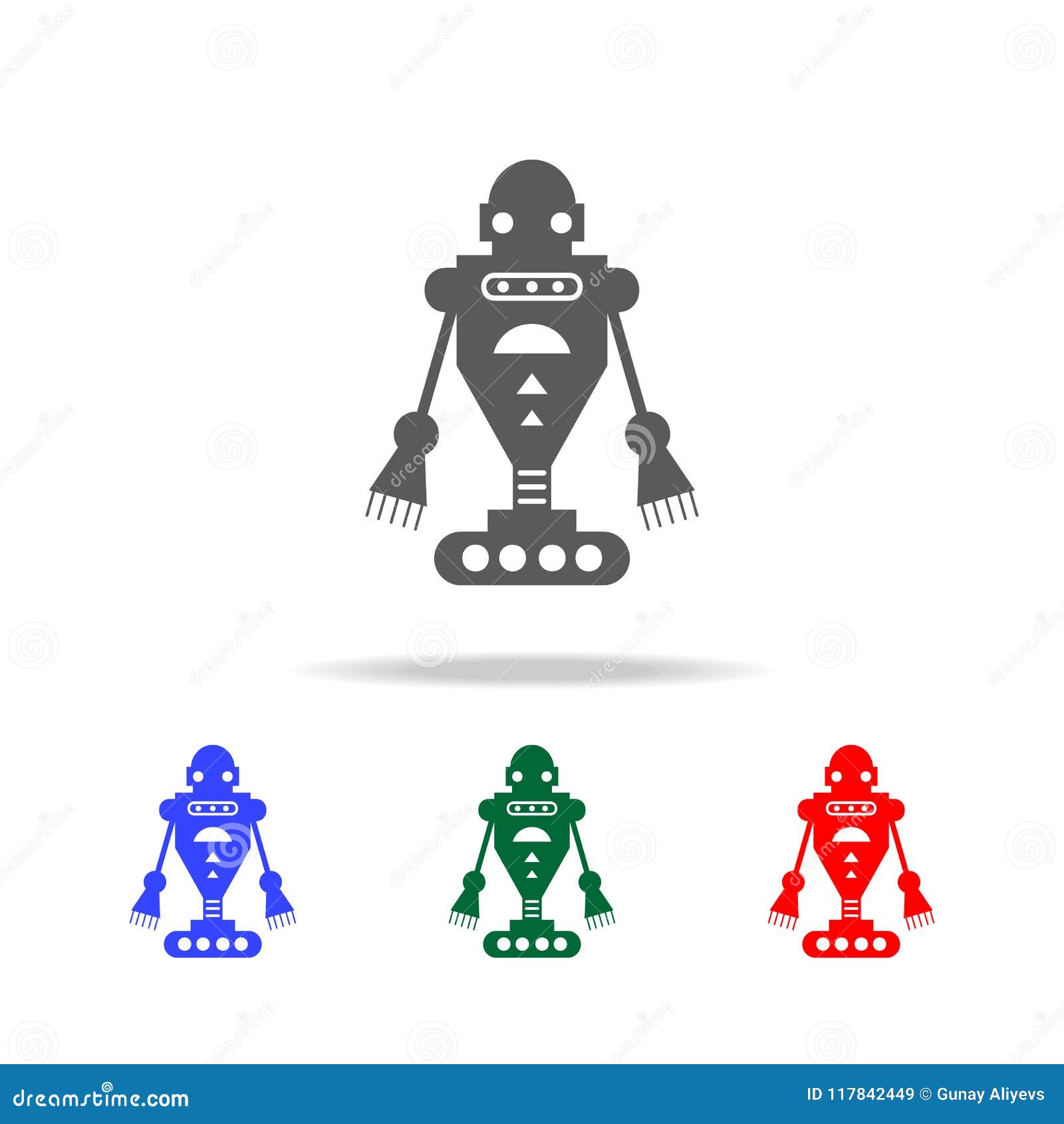 Evil Robot Icons. Elements of Robots in Multi Colored Icons. Premium ...