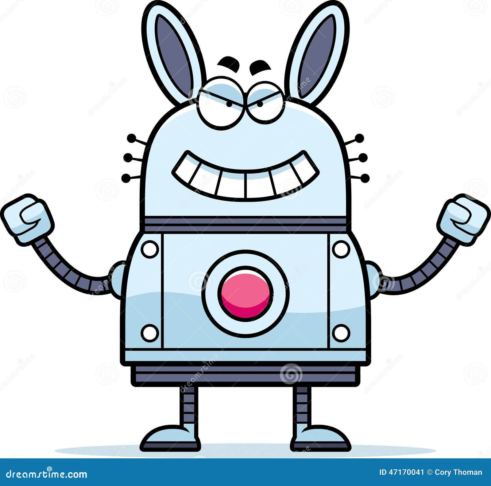 Evil Robot Rabbit stock vector. Illustration of clip - 47170041