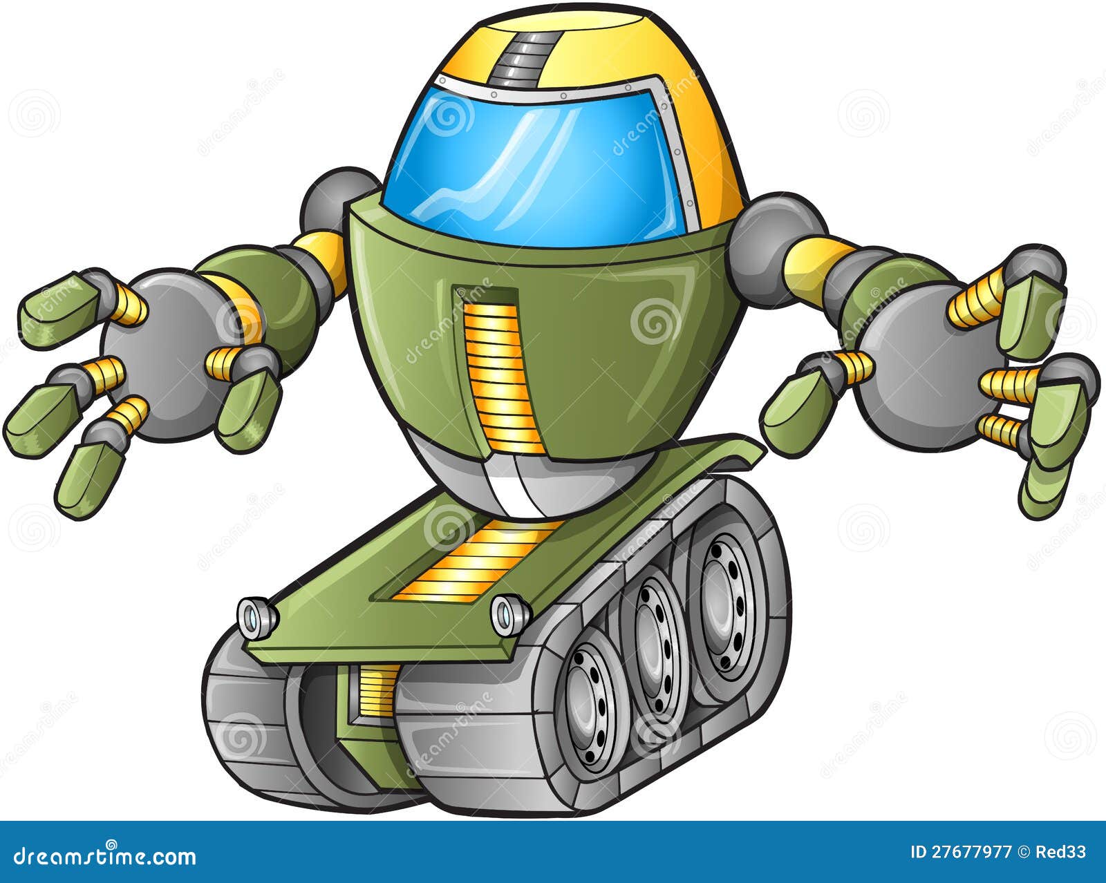 Evil Robot Tank Vector stock vector. Illustration of armor - 27677977