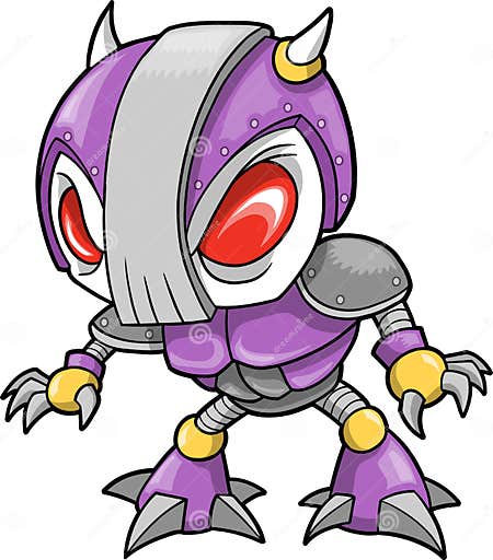 Evil Robot Vector stock vector. Illustration of cyborg - 9891061