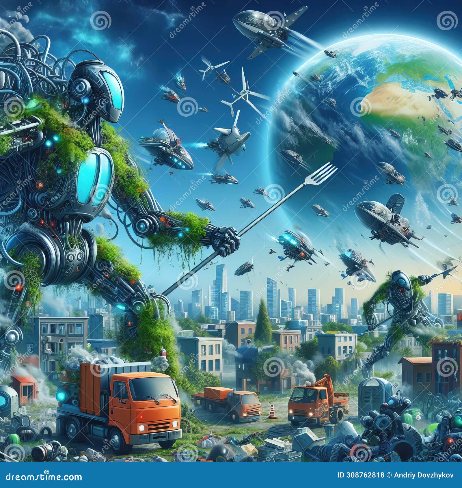 Evil Robots are Not Happy with the Pollution of the Planet and Clean ...