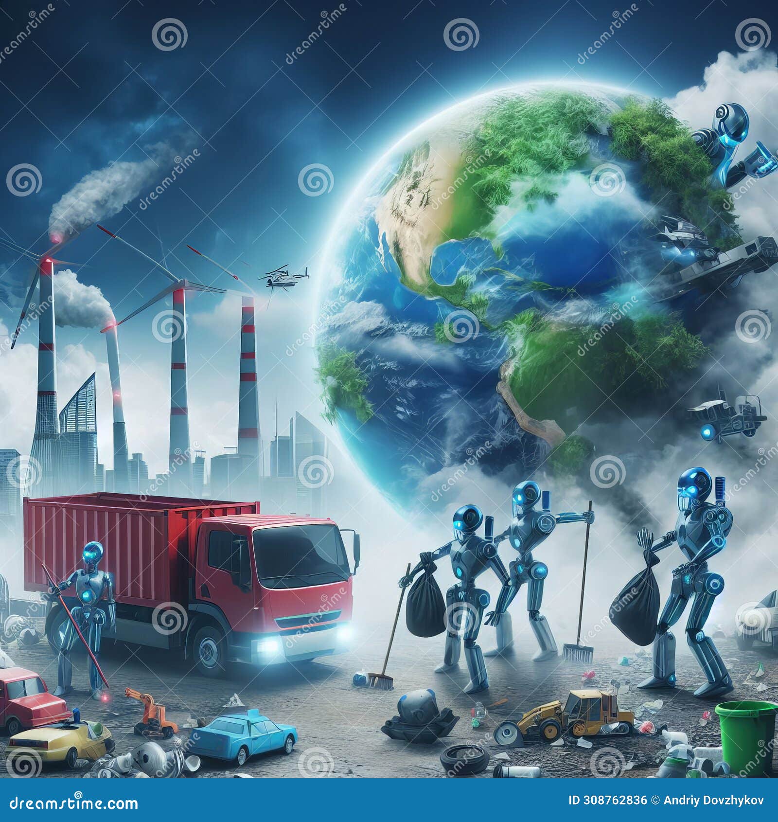 Evil Robots are Not Happy with the Pollution of the Planet and Clean ...