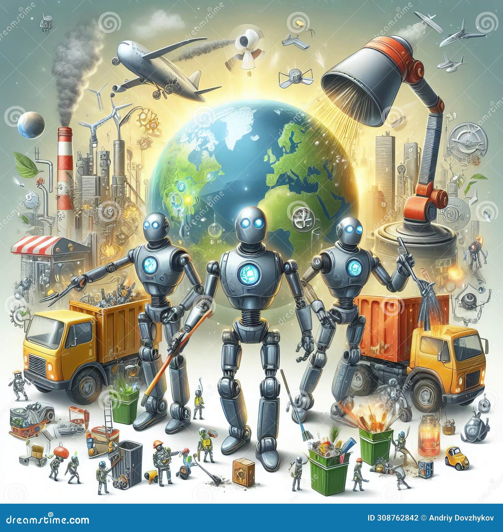 Evil Robots are Not Happy with the Pollution of the Planet and Clean ...