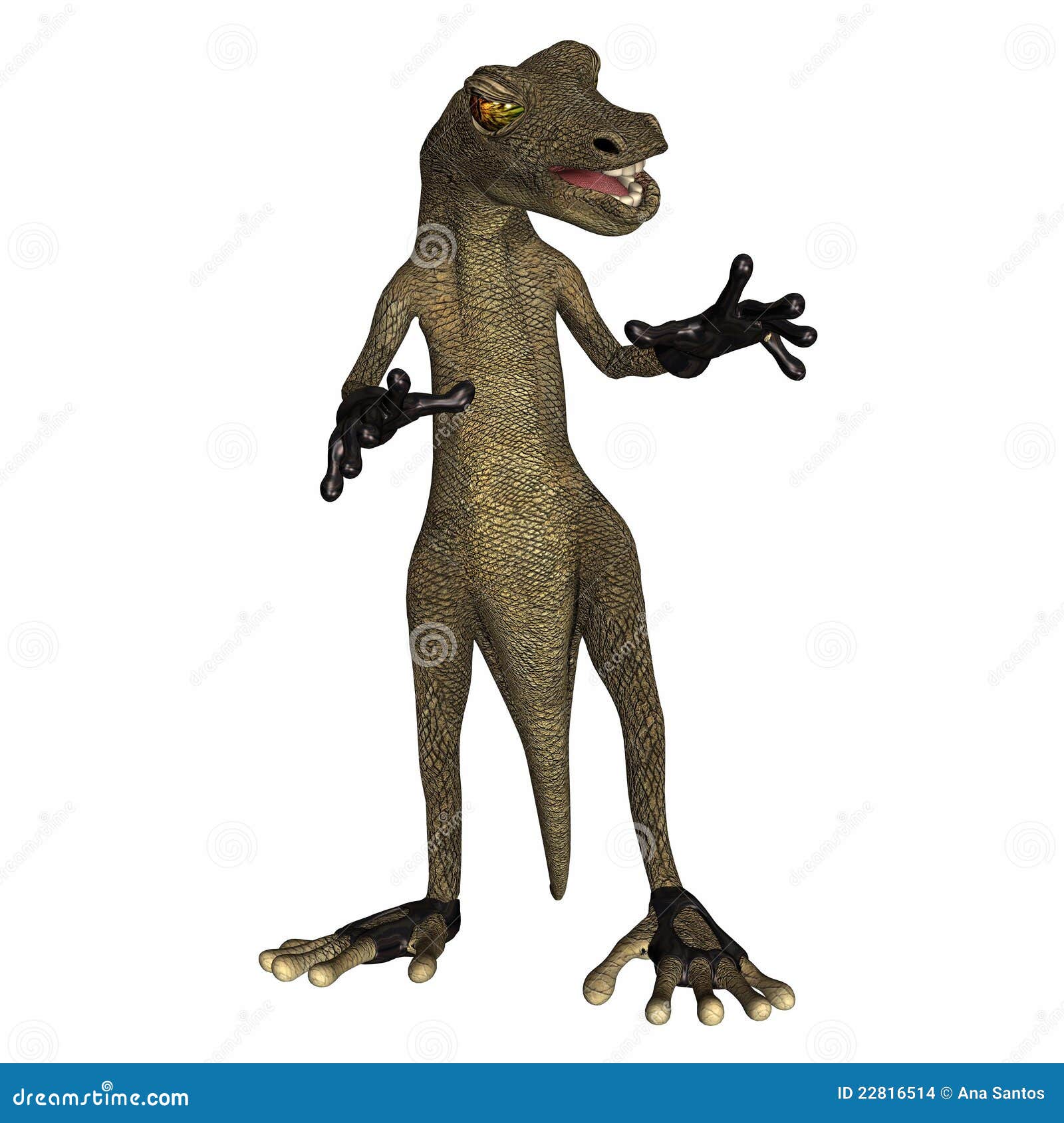 Evil Salamander - Confused stock illustration. Illustration of crime ...