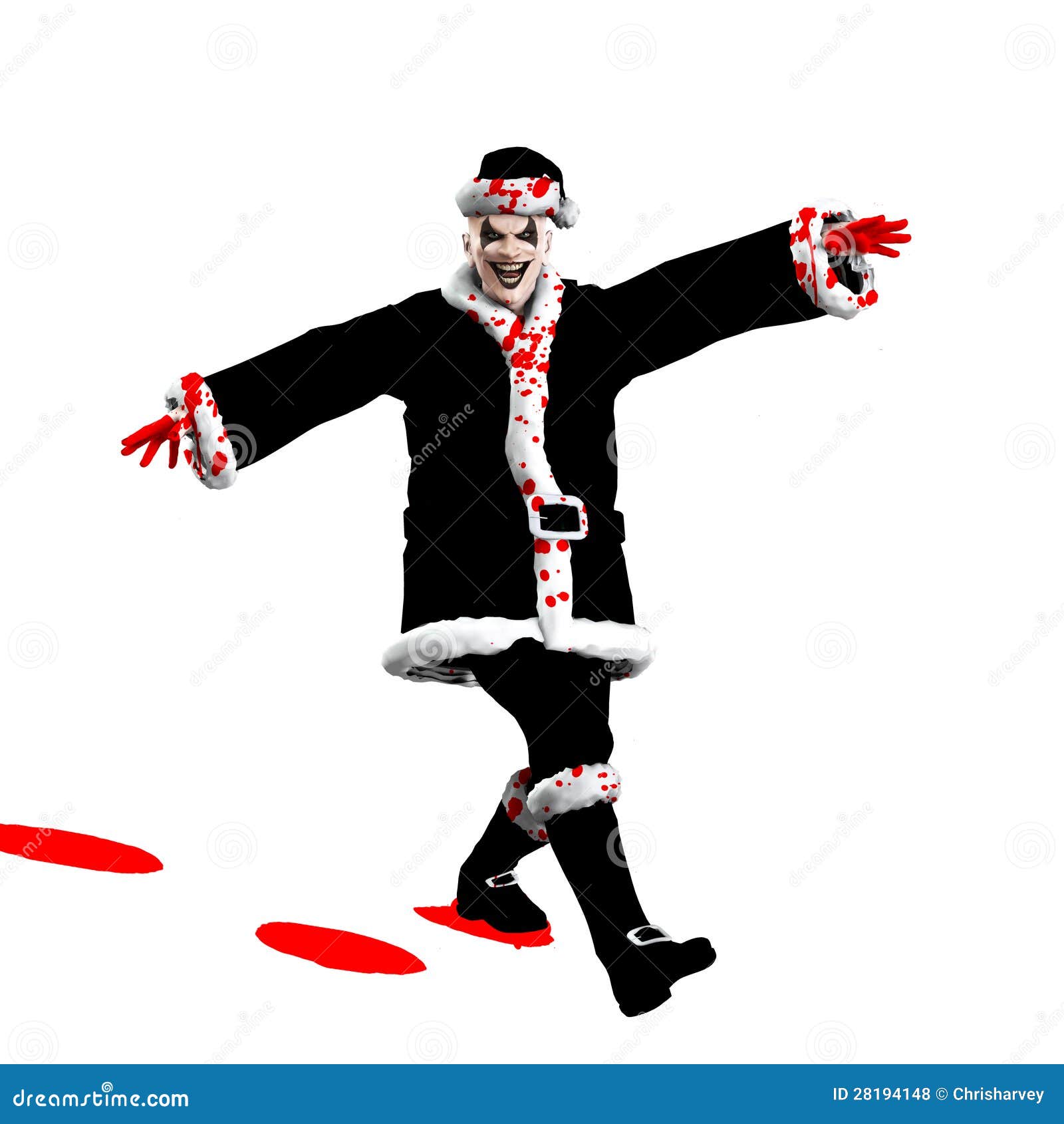 Evil Santa Claus stock illustration. Illustration of blood - 28194148