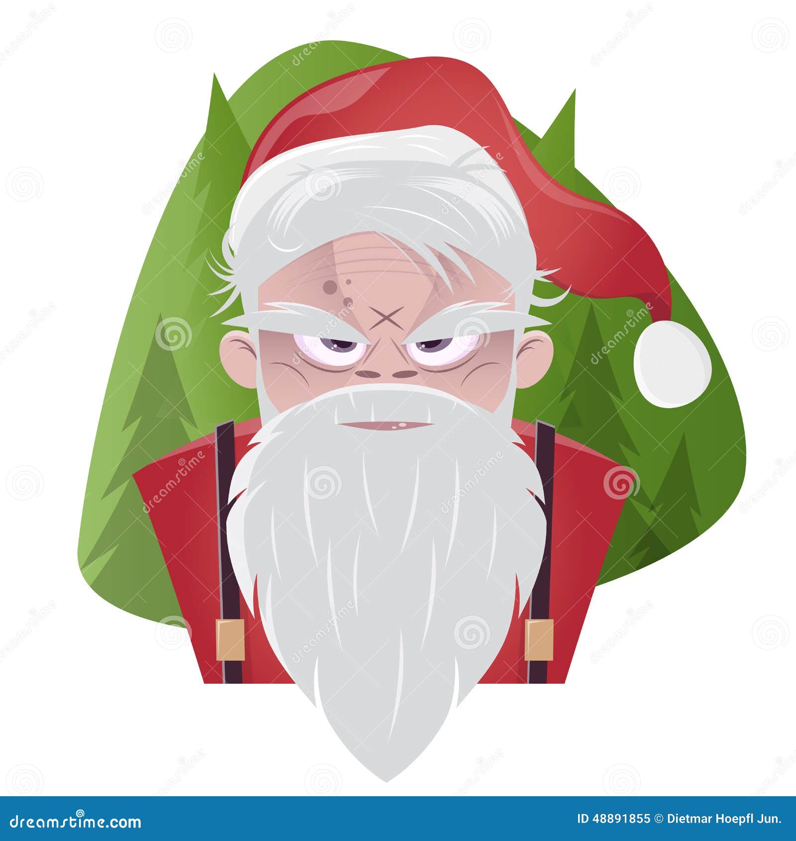 Evil santa claus stock vector. Illustration of santa - 48891855