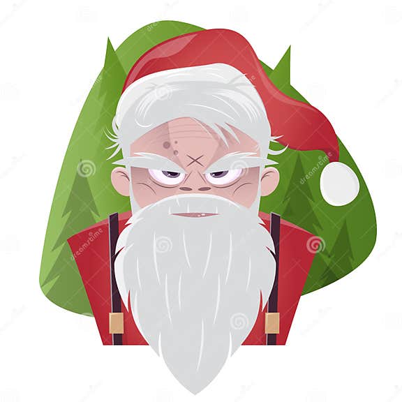 Evil santa claus stock vector. Illustration of santa - 48891855