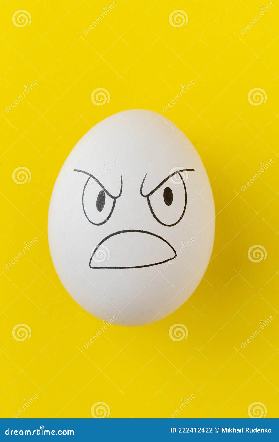 The Evil Scary Angry Face Emotion Painted on the Easter Egg, Halloween ...