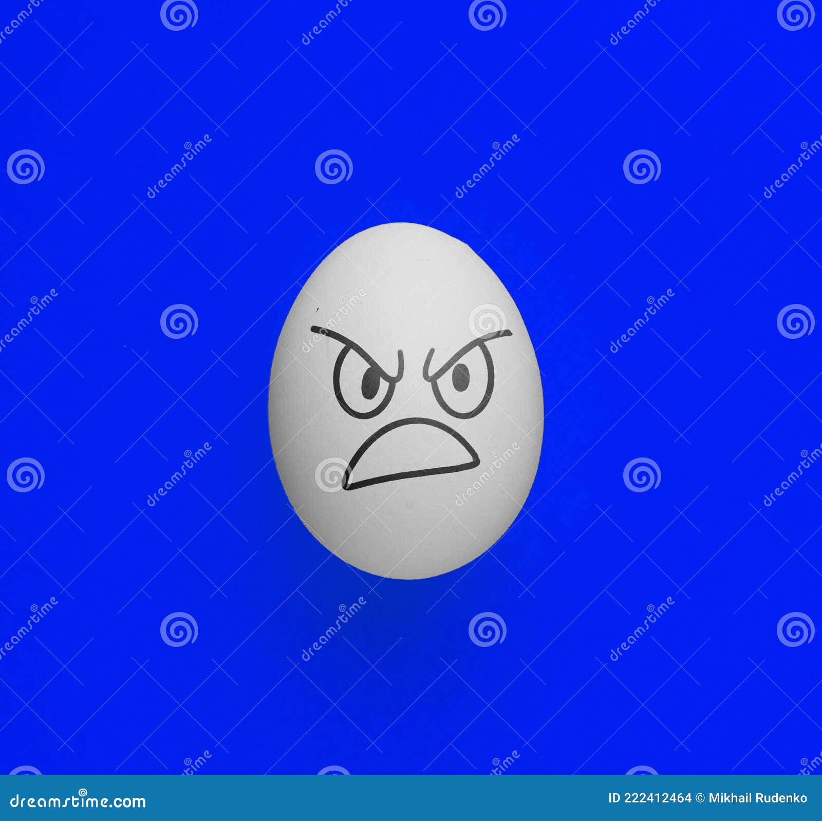 The Evil Scary Angry Face Emotion Painted on the Easter Egg, Halloween ...
