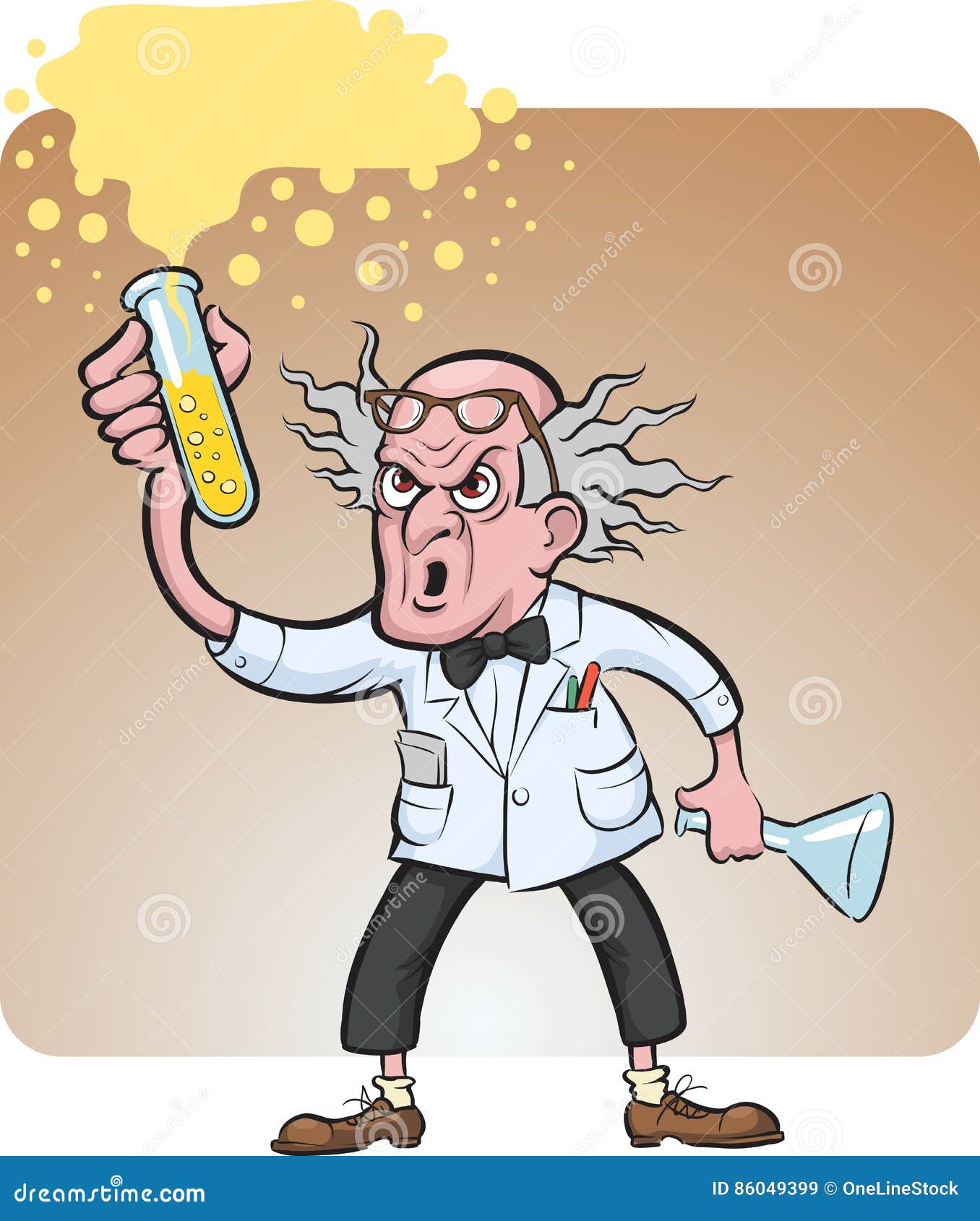 Evil Scientist Cartoon Illustration | CartoonDealer.com #42453148