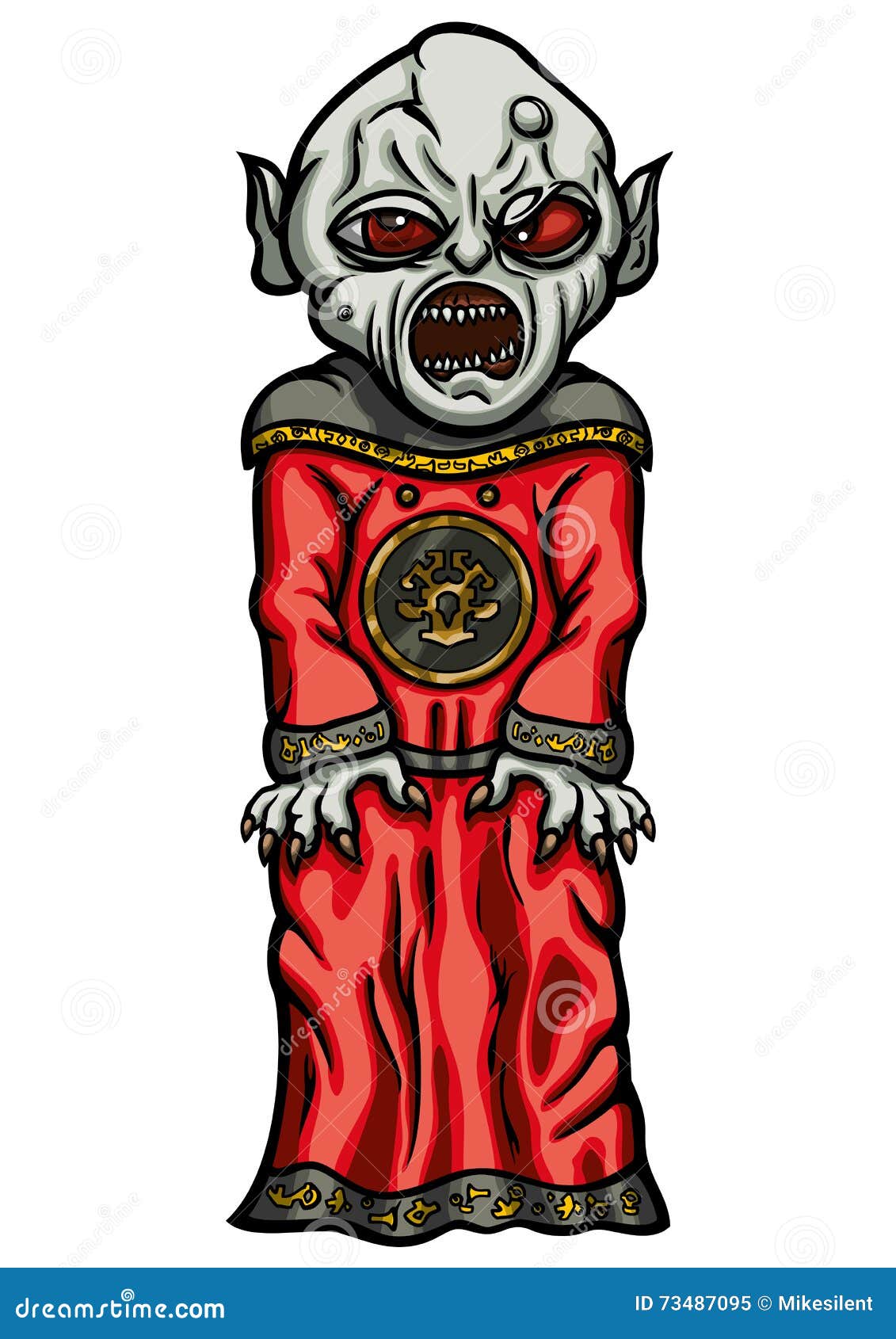 Evil servant stock illustration. Illustration of robe - 73487095