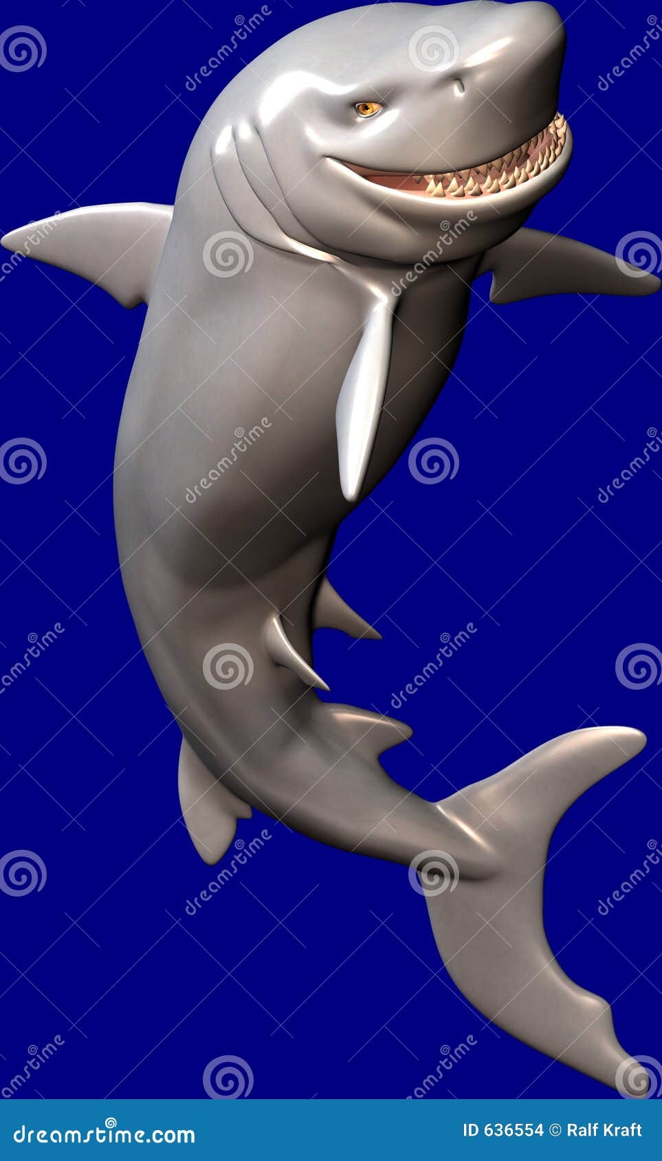 A Evil Shark Grinning at You Stock Illustration - Illustration of ...