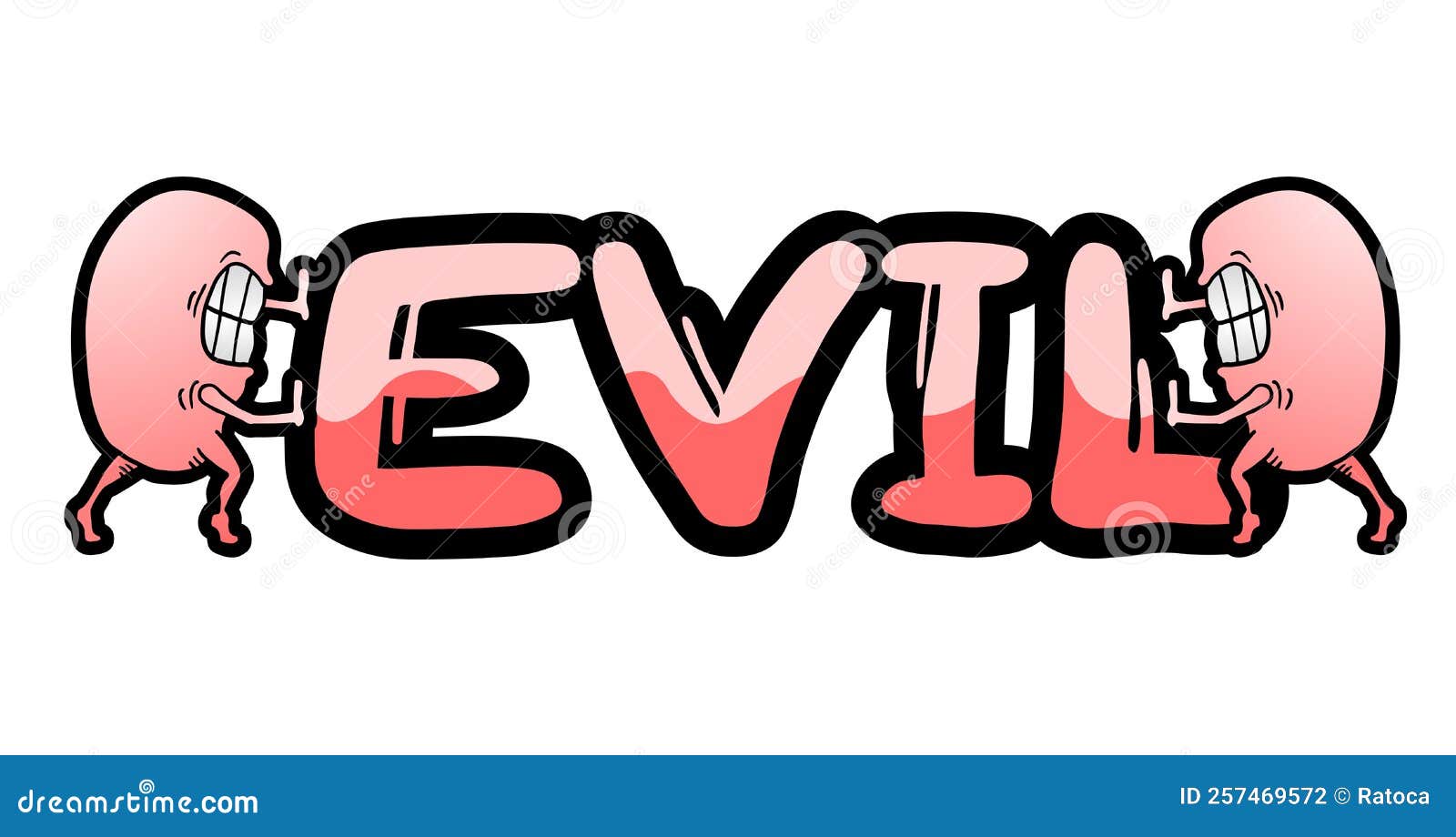 Evil small stock vector. Illustration of negative, evil - 257469572