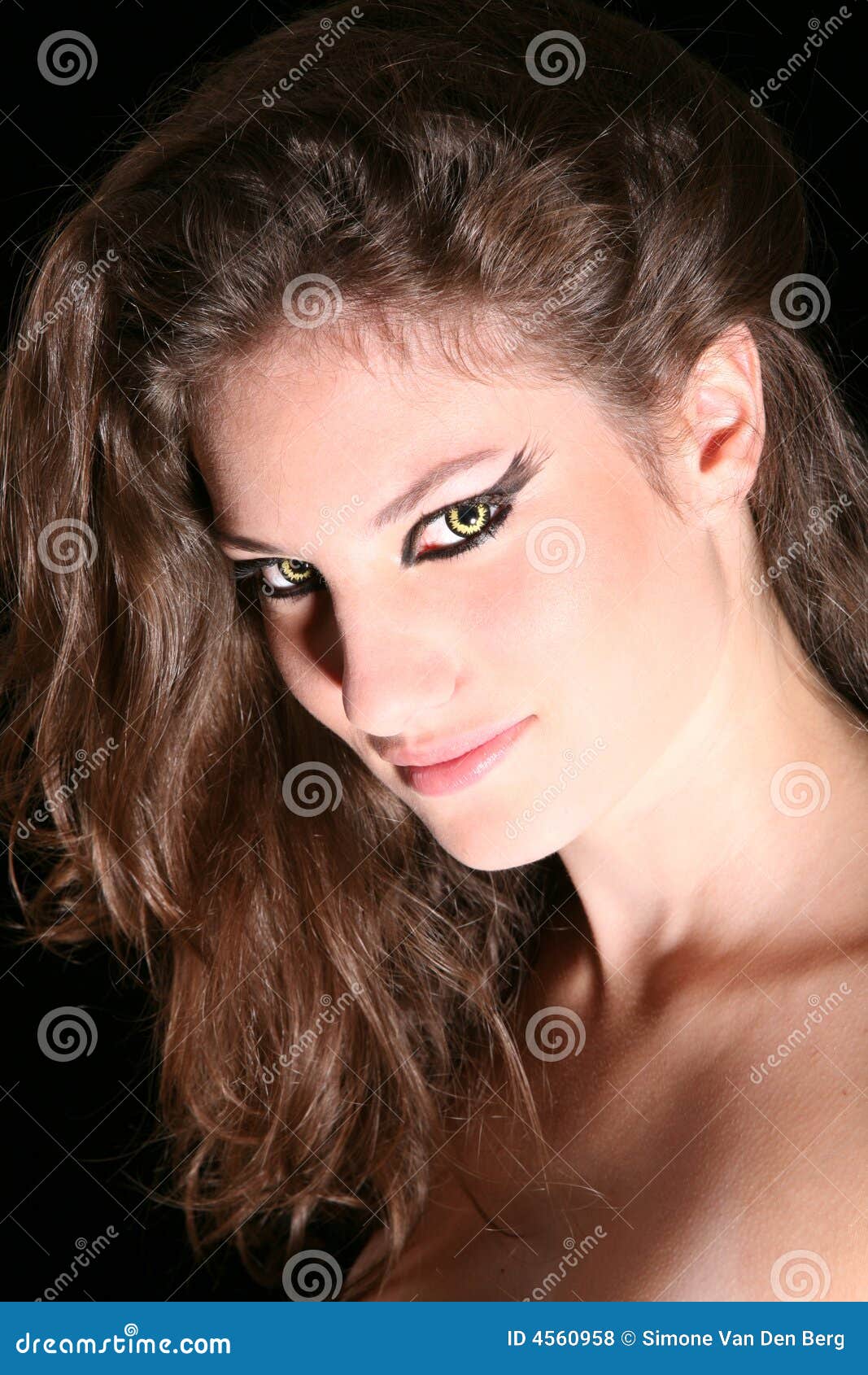 Evil smile stock photo. Image of smile, evil, brunette - 4560958