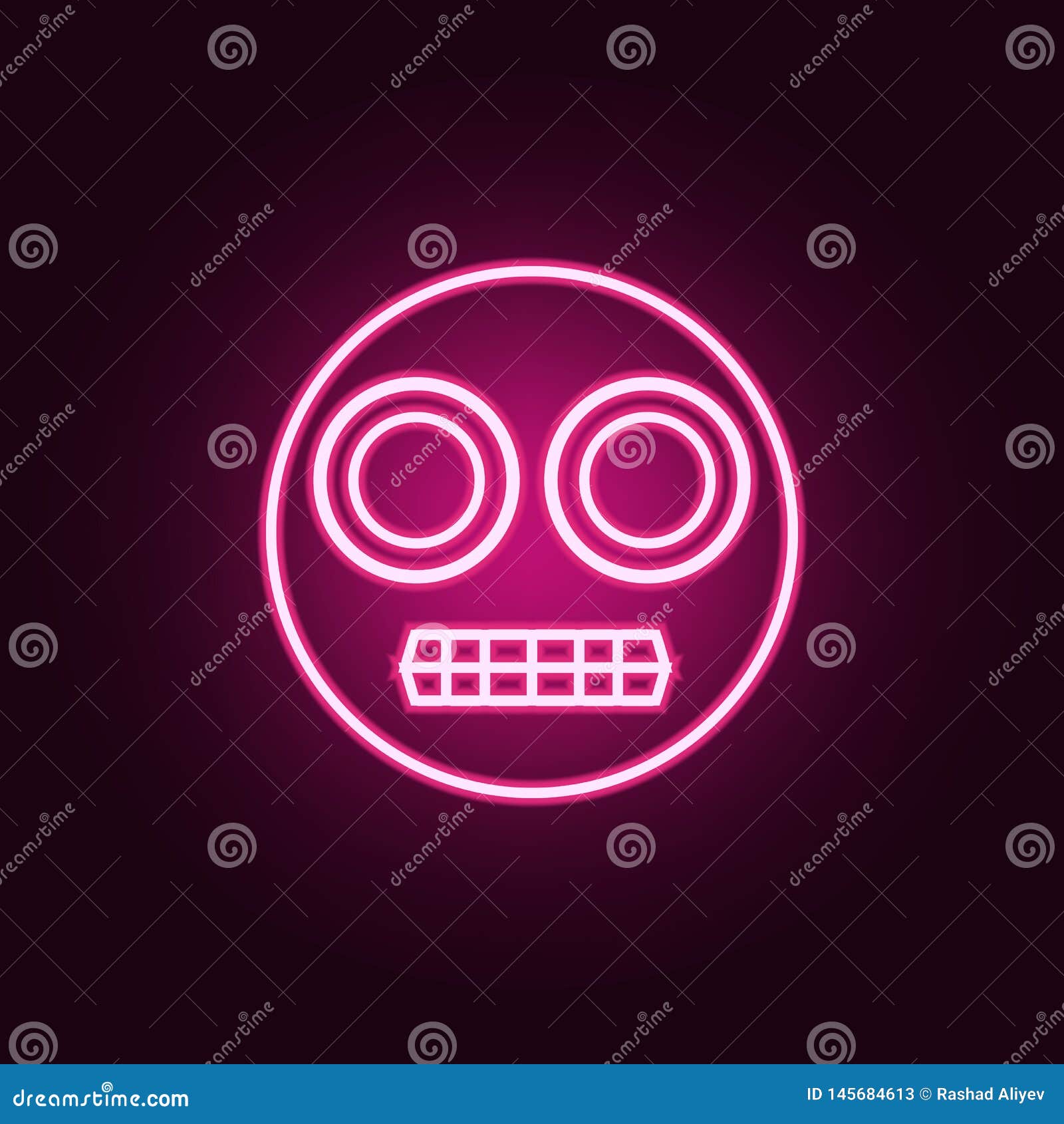 Evil Smiley Icon. Elements of Web in Neon Style Icons Stock ...