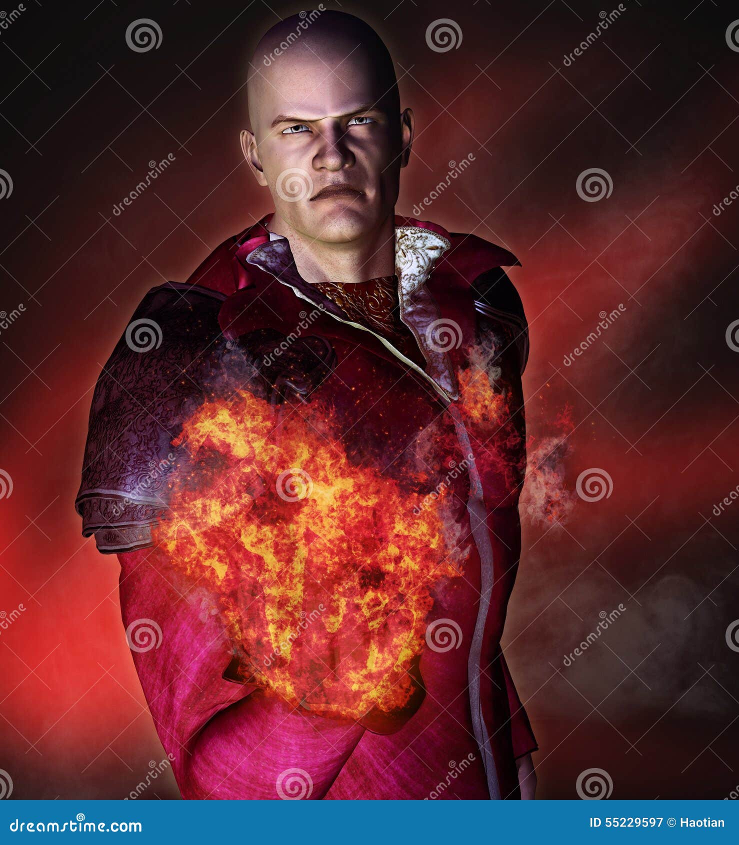 Evil sorcerer stock illustration. Illustration of glow - 55229597
