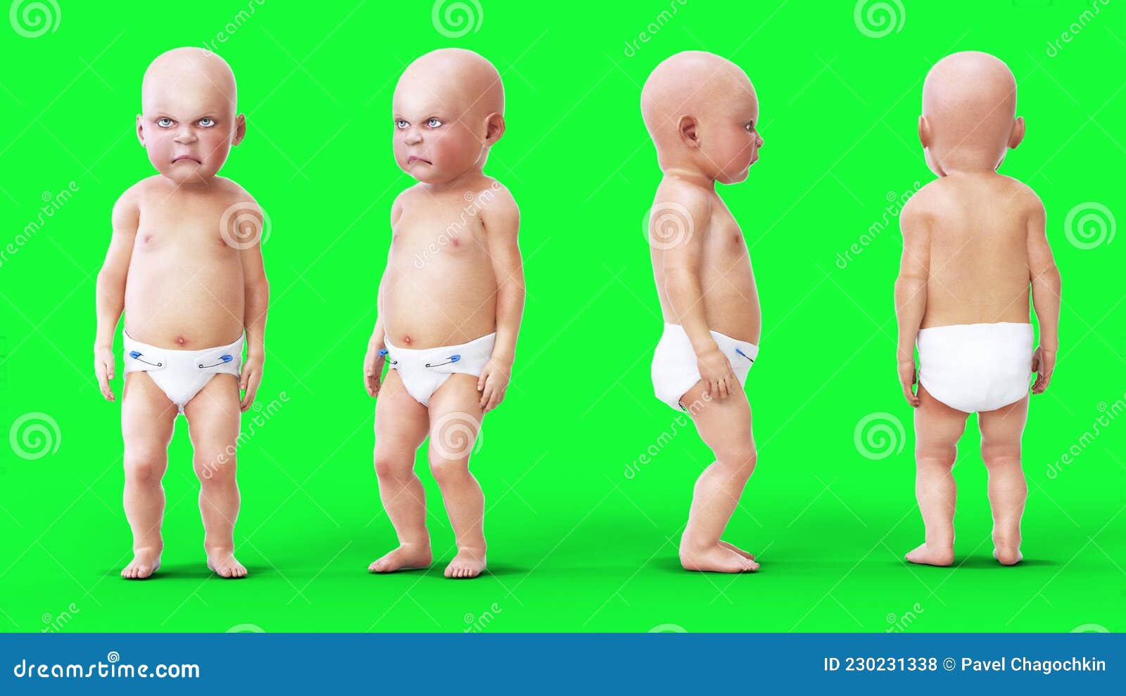 Evil Baby Cartoon Vector | CartoonDealer.com #31439839