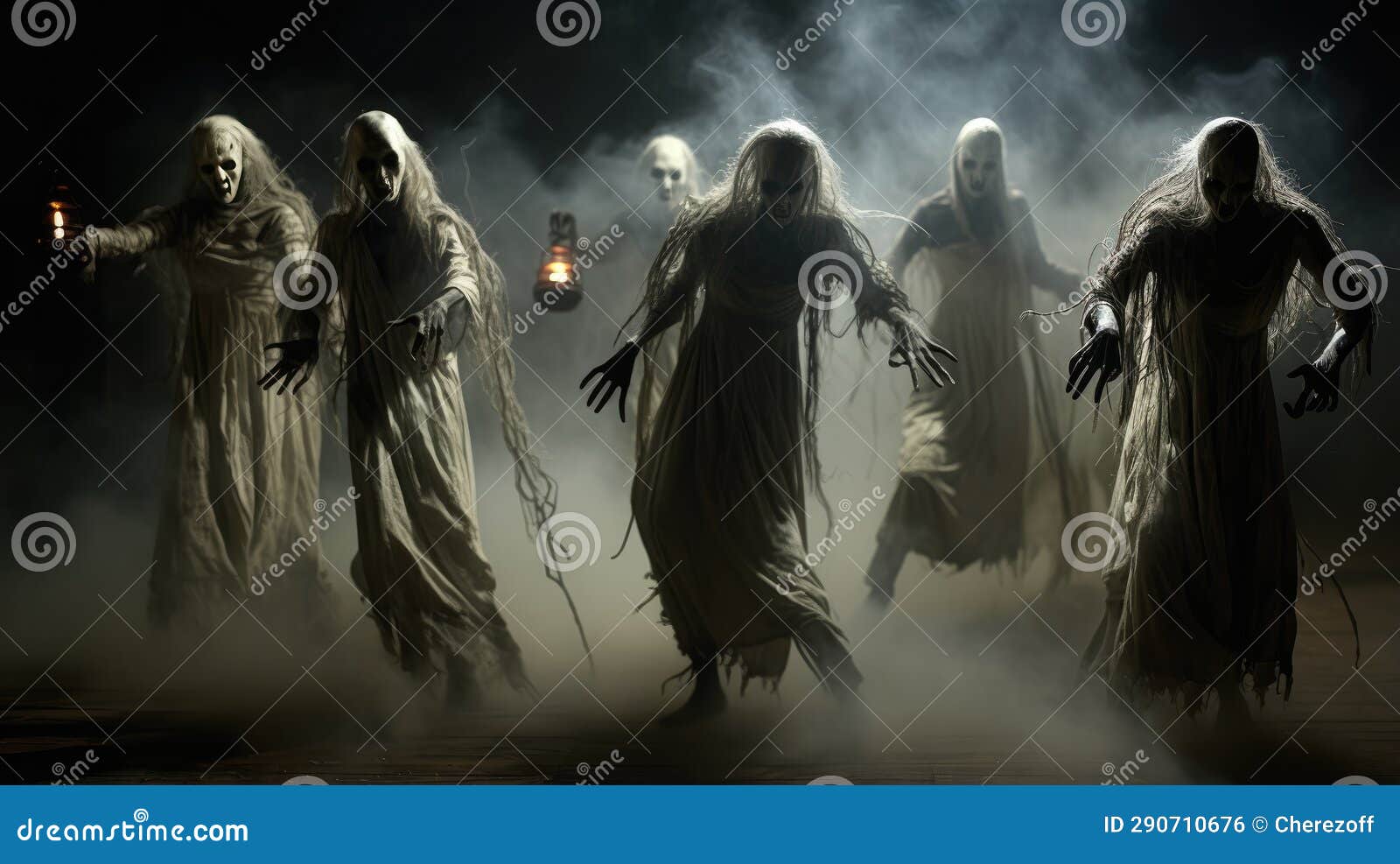 Evil Spirits and Evil Spirits in the Dark Stock Photo - Image of ...
