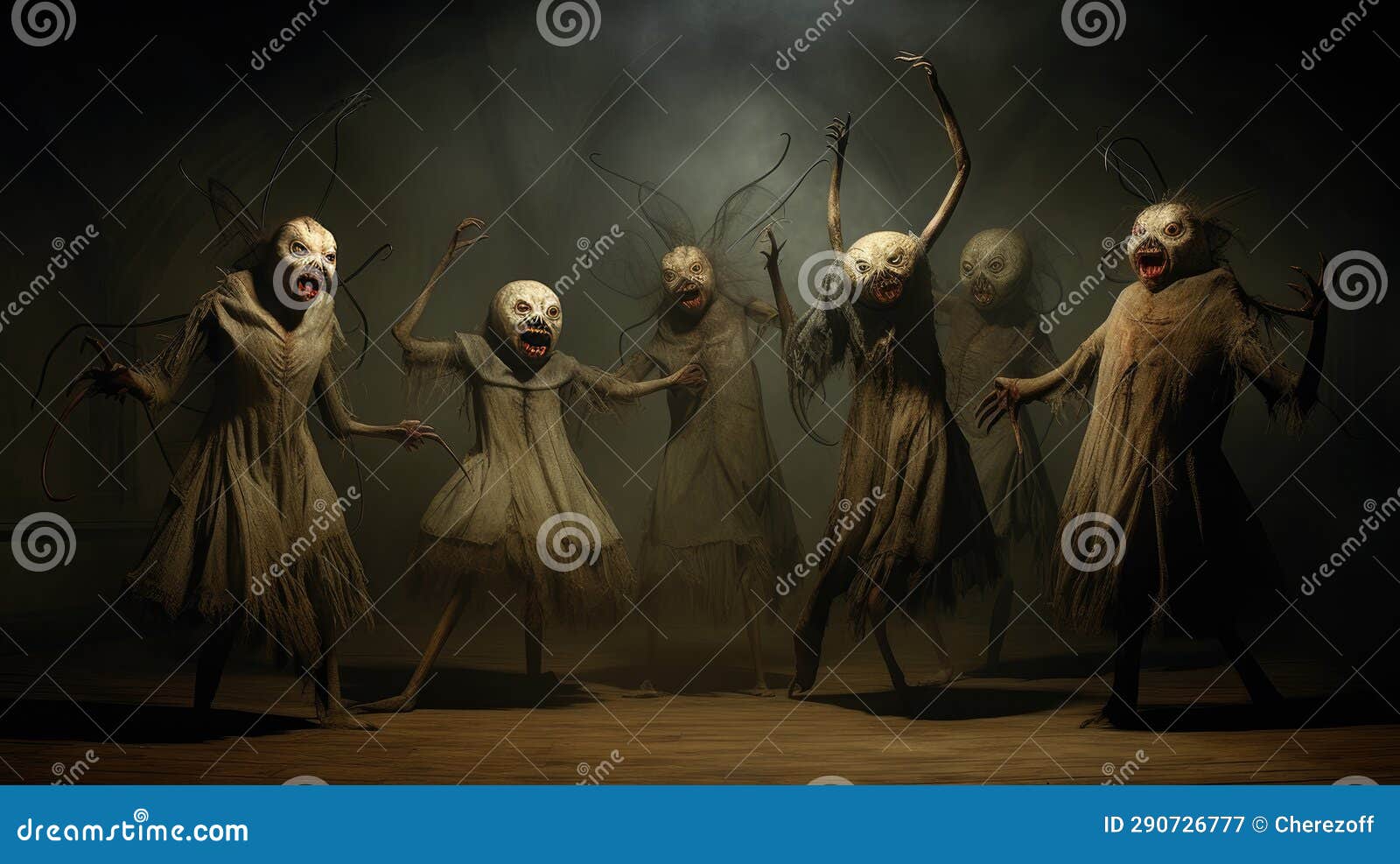Evil Spirits and Evil Spirits in the Dark Stock Image - Image of creepy ...