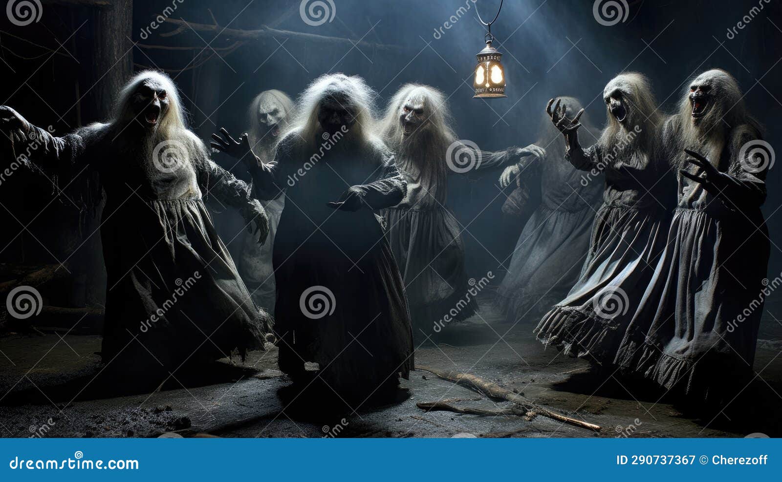Evil Spirits and Evil Spirits in the Dark Stock Image - Image of light ...