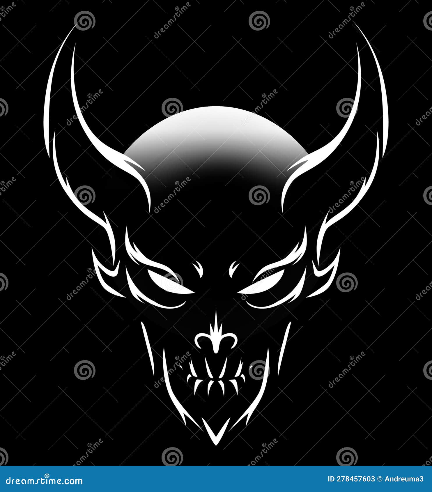 Evil Stylized Vector Symbol with Transparent PNG Stock Image ...